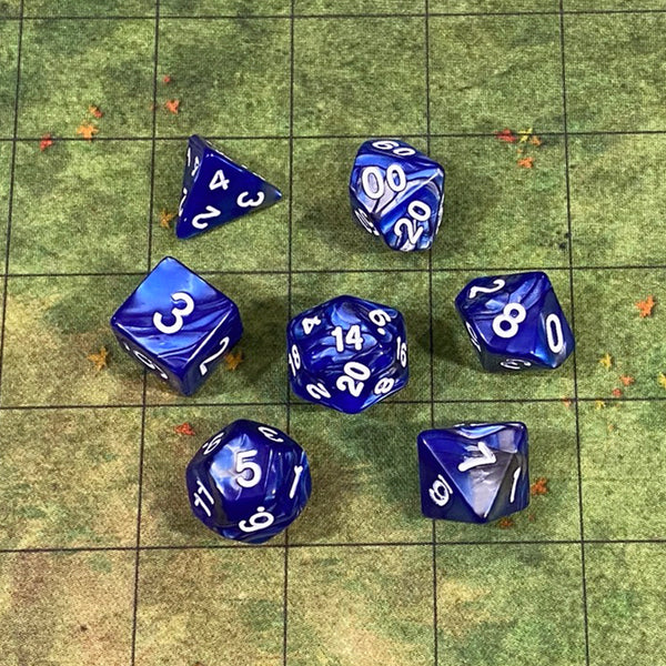 ERD Blue Dragon's Hoard Swirl 7-Dice Set – Rattrap Productions
